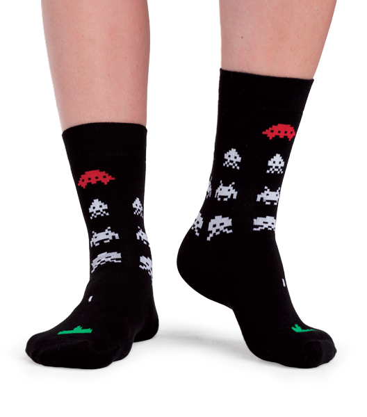 Eight-bit invaders | Funny colorful socks | Buy funny colorful socks ...