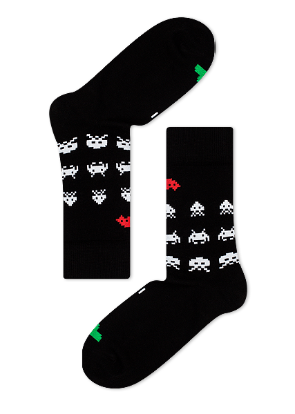 Eight-bit invaders | Funny colorful socks | Buy funny colorful socks ...