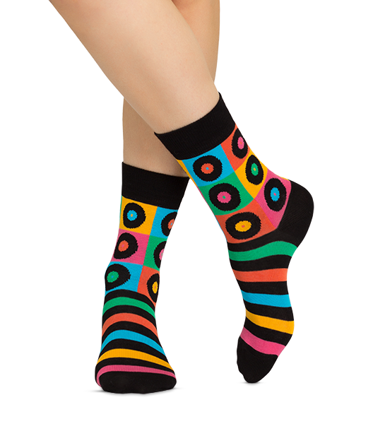 Disco and Rock and Roll | Funny colorful socks | Buy funny colorful ...
