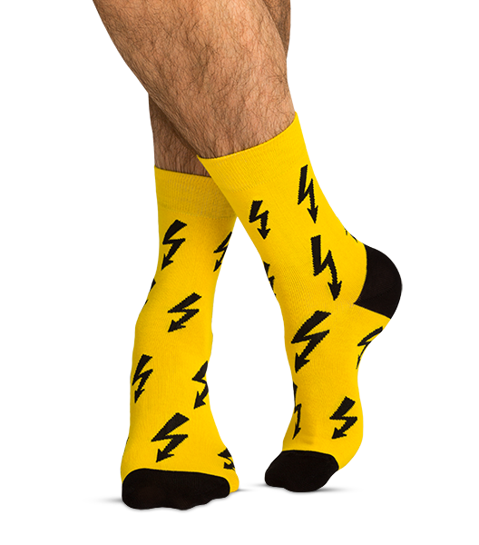 Lightning Bolt | Funny colorful socks | Buy funny colorful socks for ...