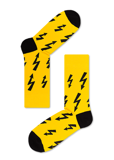 Lightning Bolt | Funny colorful socks | Buy funny colorful socks for ...