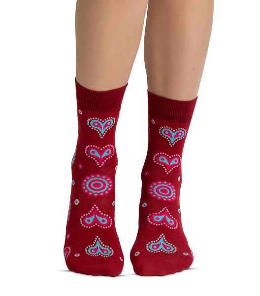 Red Paisley Print | Funny colorful socks | Buy funny colorful socks for ...