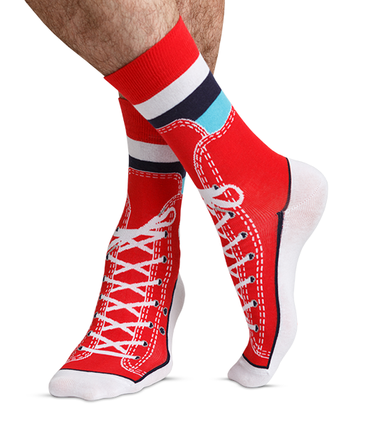 Red Sneaker | Funny colorful socks | Buy funny colorful socks for women ...