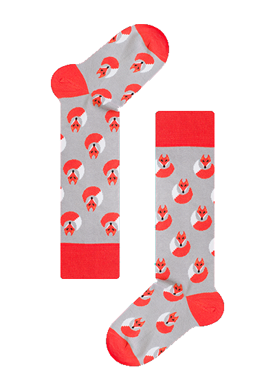 Reynard the Fox Knee High | Funny colored socks | Buy funny colored ...